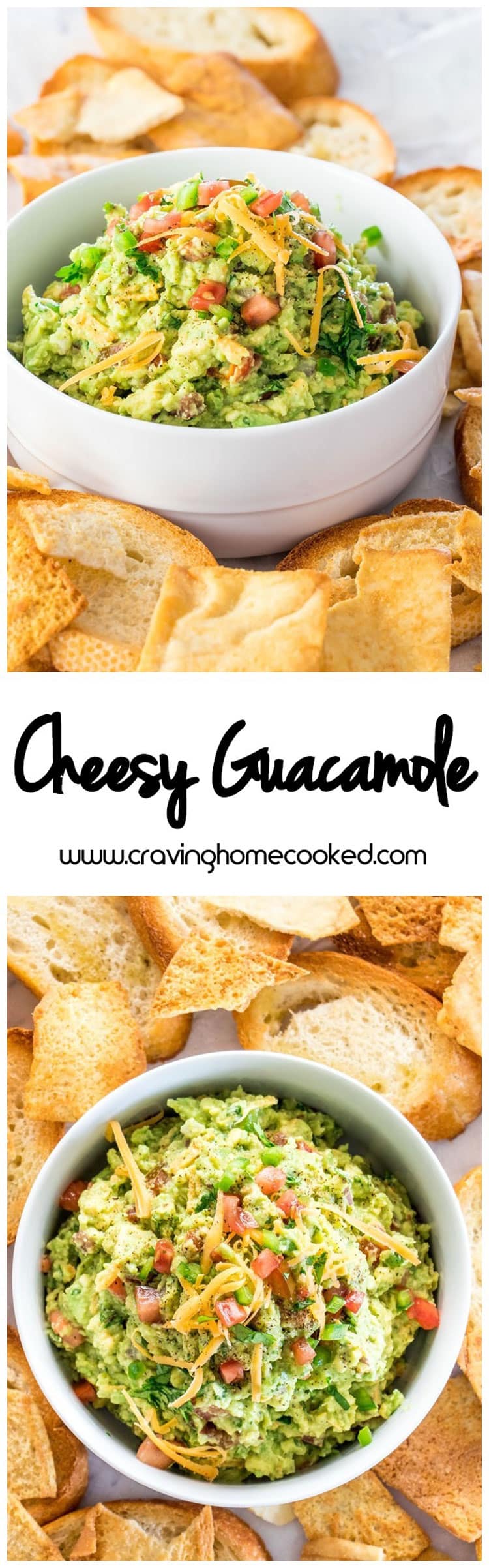 Cheesy Guacamole - Craving Home Cooked