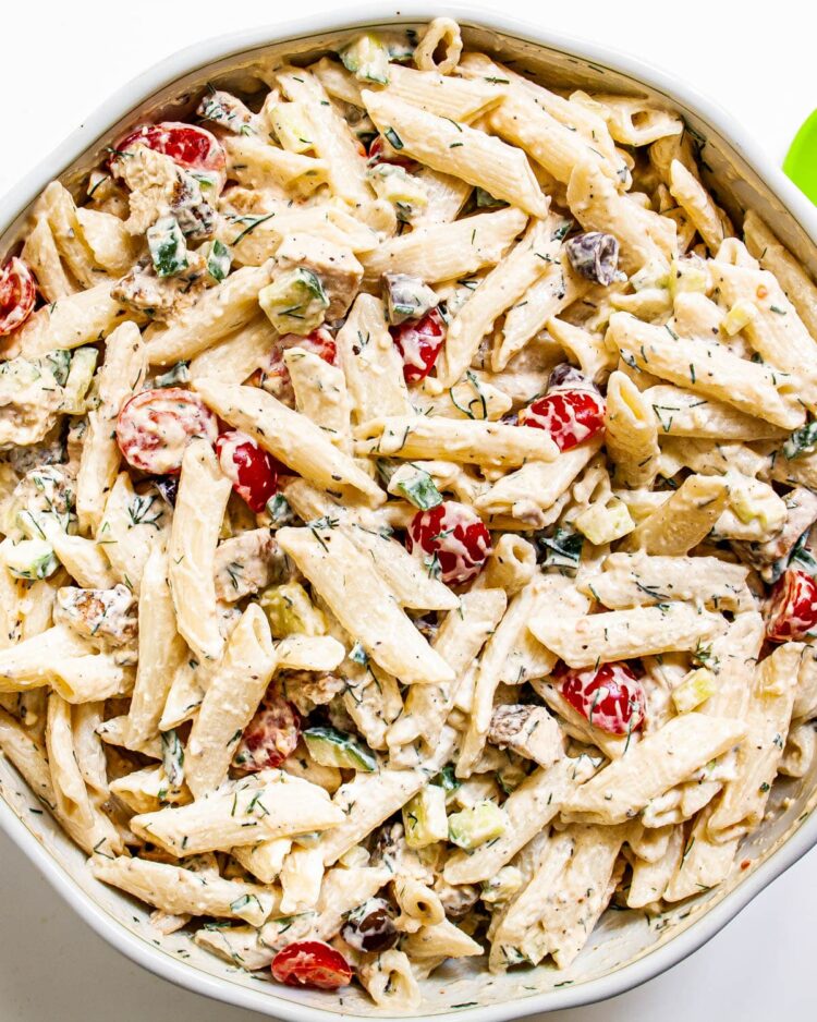 Greek Chicken Pasta - Craving Home Cooked