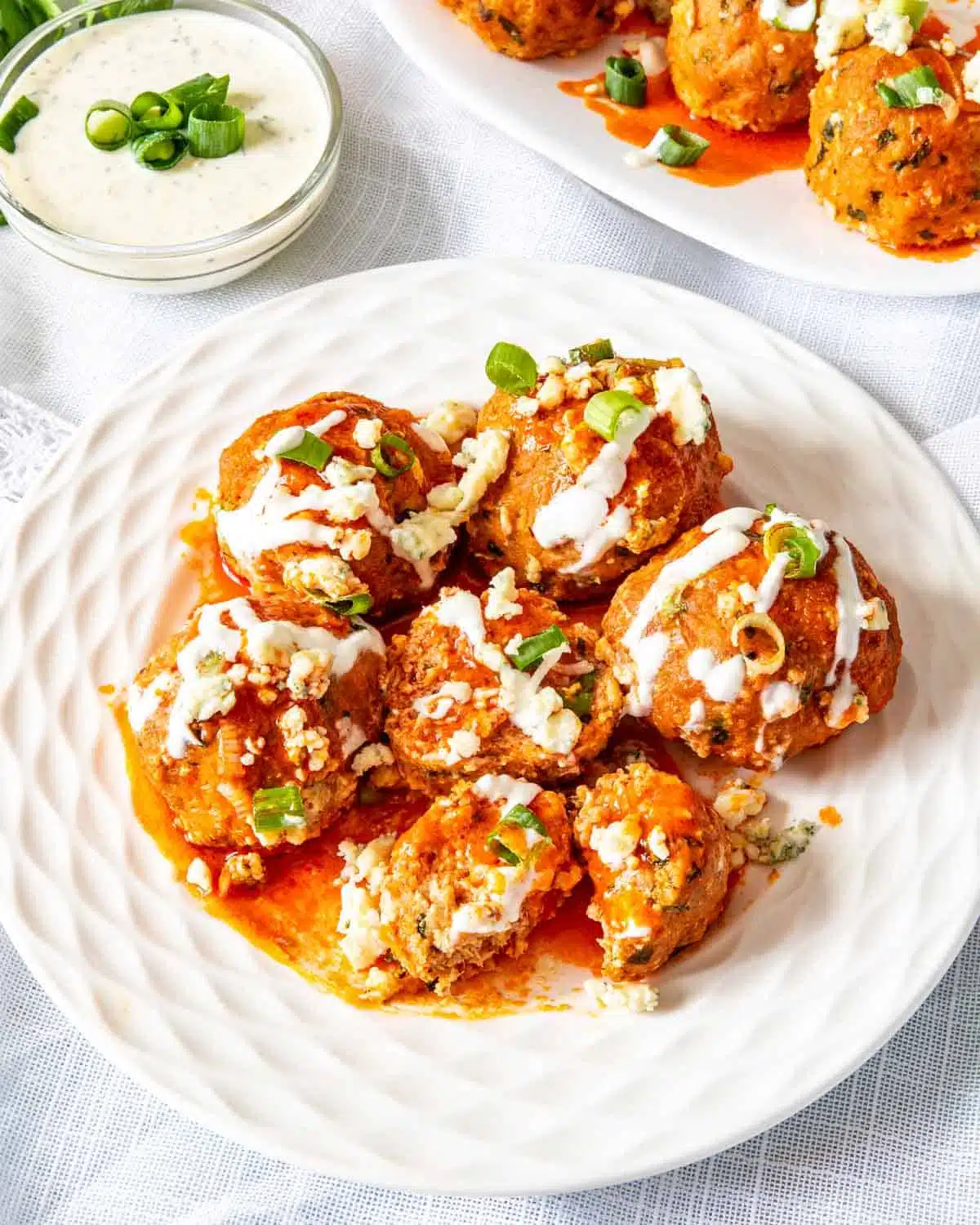 Buffalo Chicken Meatballs - Craving Home Cooked