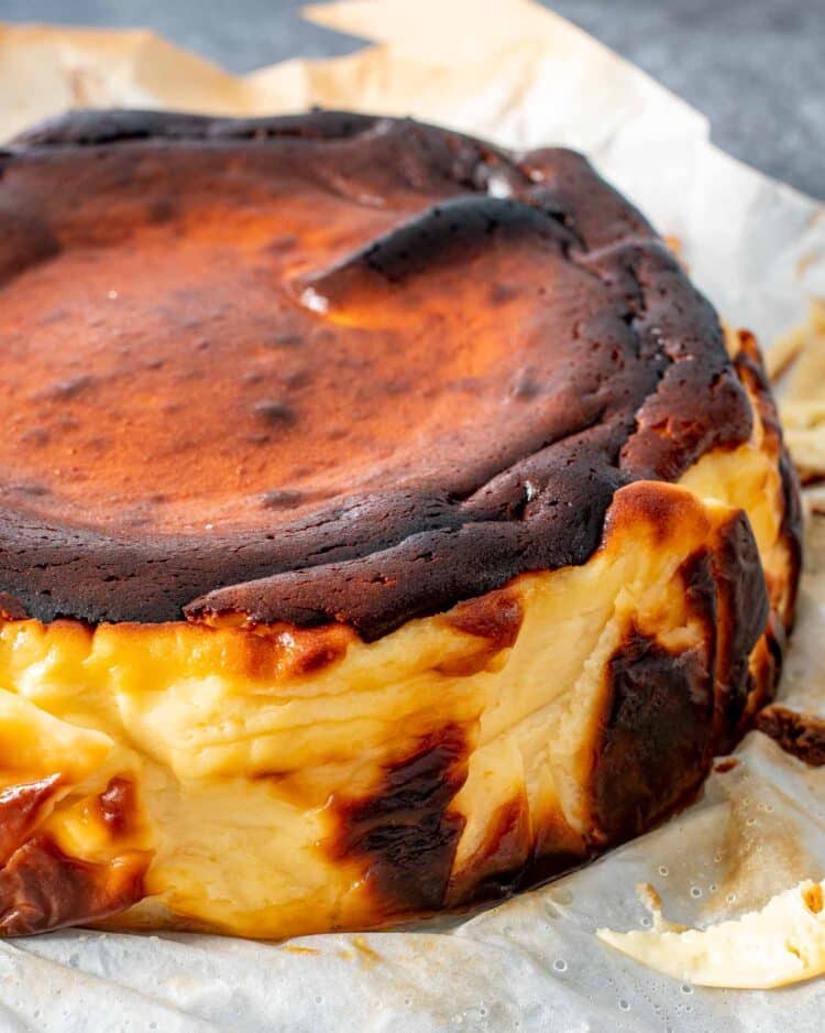 Basque Cheesecake - Craving Home Cooked