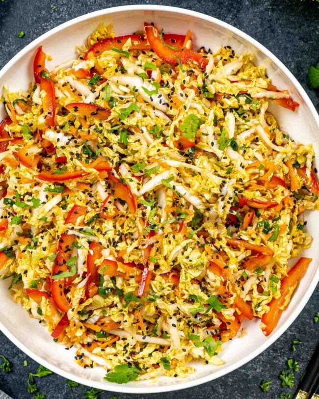 Asian Style Slaw - Craving Home Cooked