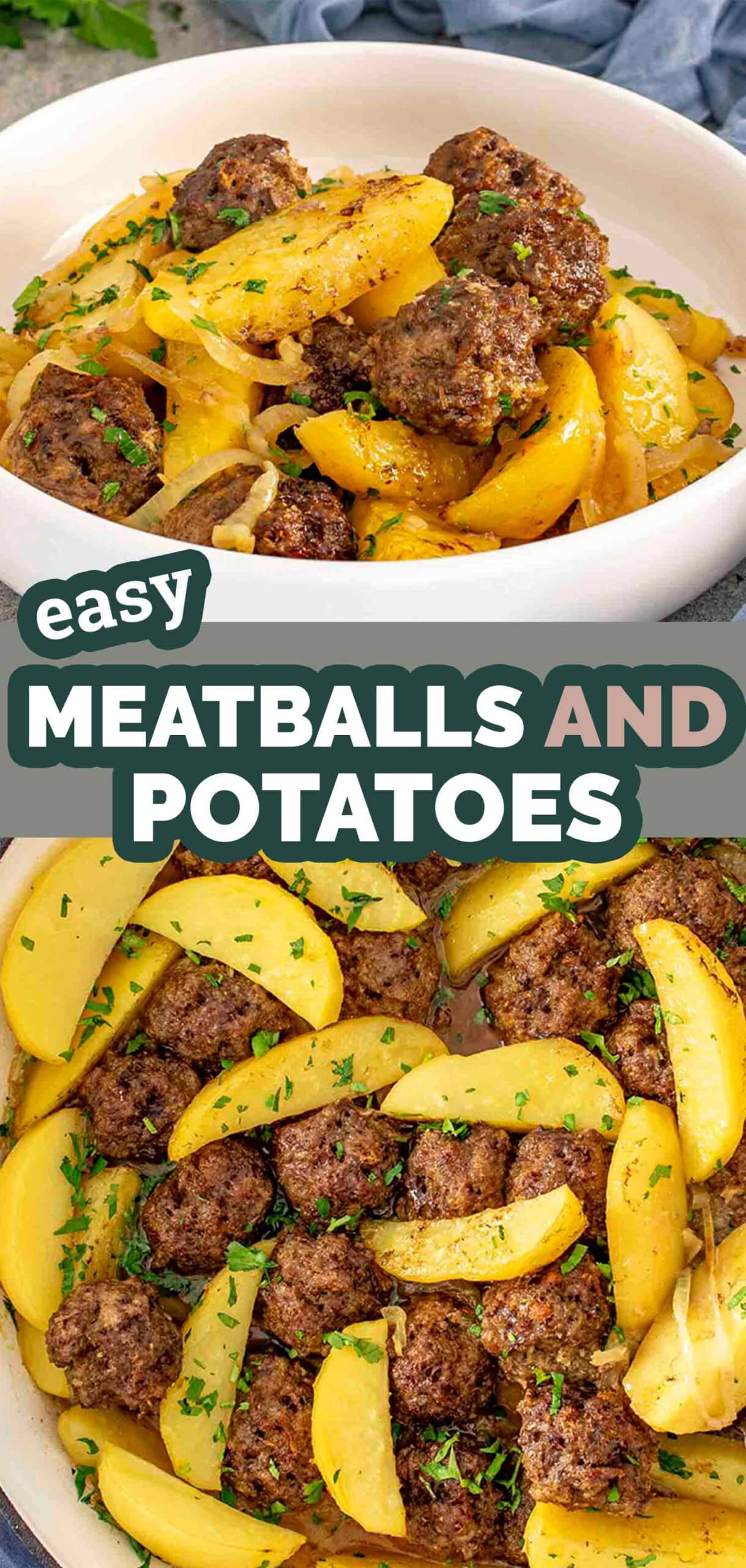 One Pot Meatballs and Potatoes - Craving Home Cooked