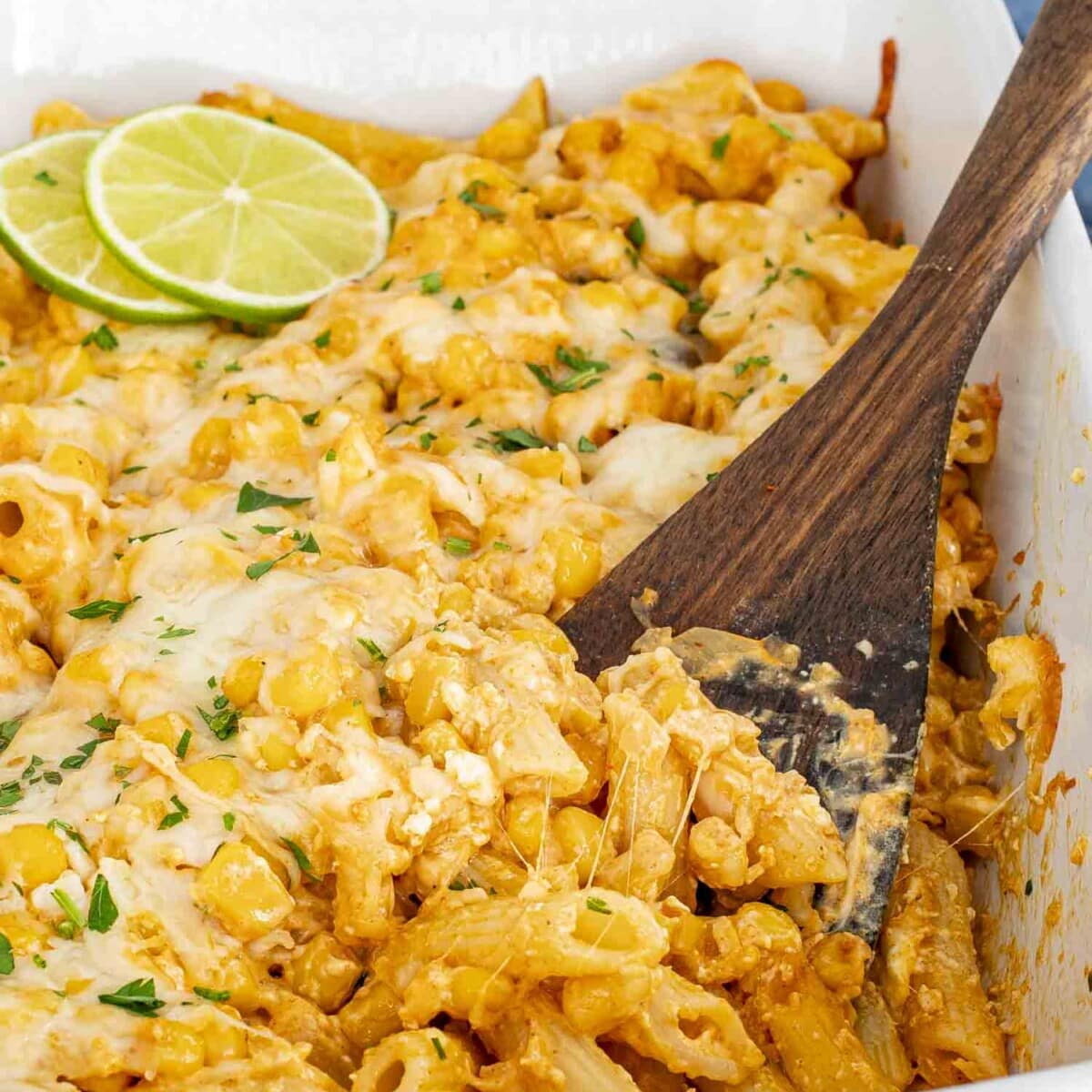 Mexican Street Corn Pasta Bake - Craving Home Cooked