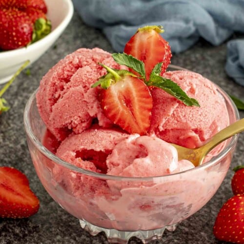 Frozen Strawberry Yogurt - Craving Home Cooked