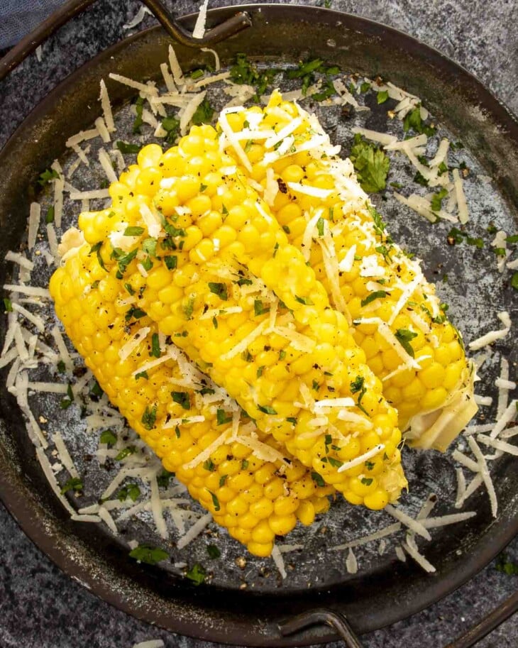 Garlic Parmesan Corn on the Cob - Craving Home Cooked