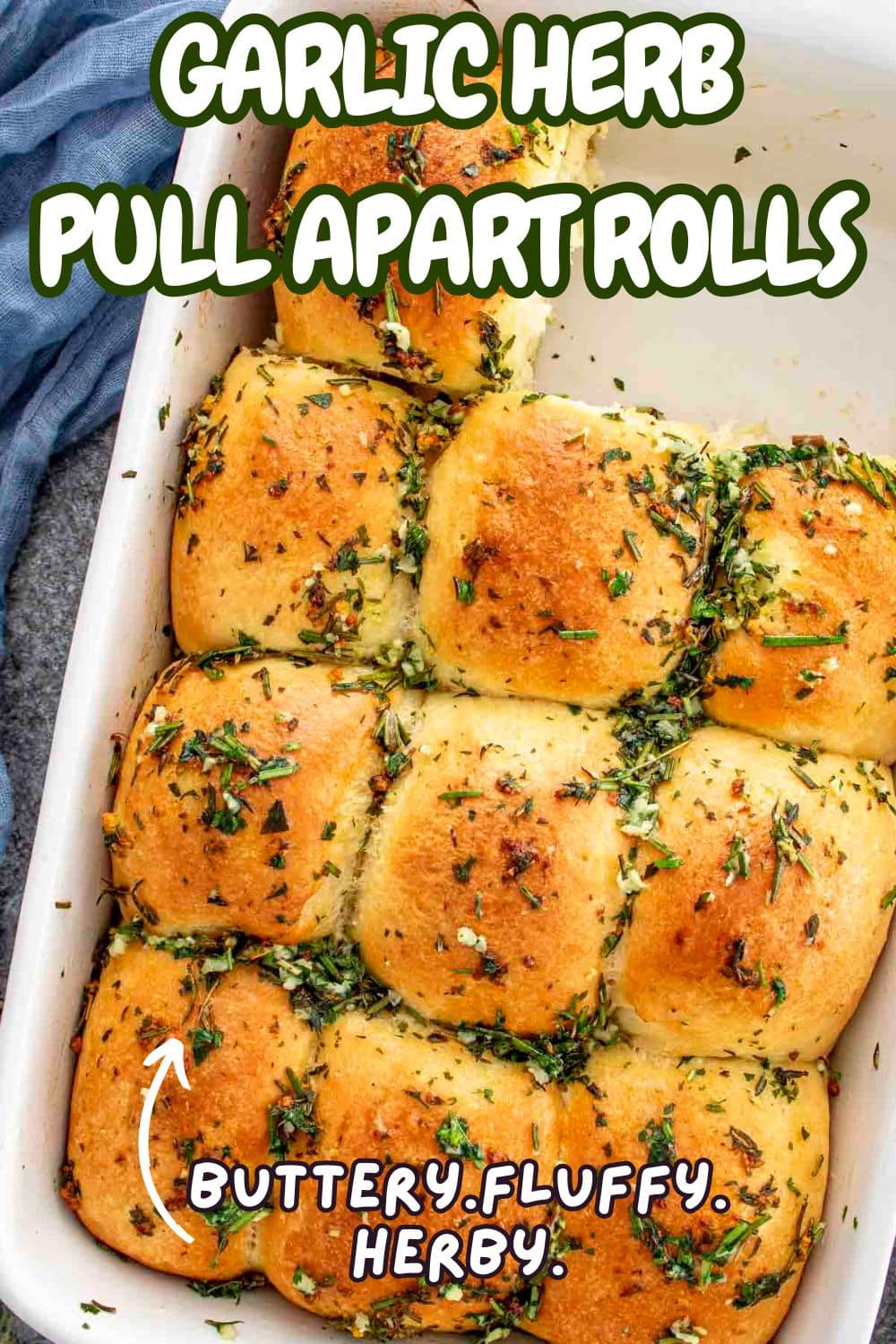 Garlic Herb Pull Apart Rolls - Craving Home Cooked